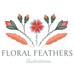 Floral Feathers Illustrations – Shop Métis